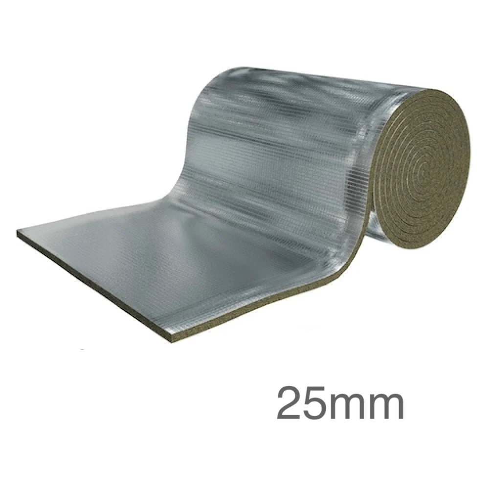 Wrapping Duct Work TEKHVAC Coated Foil Faced Duct Wrap 1200 X 25mm