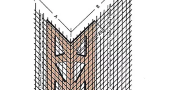 Mesh Wing PVC Corner Profile | 50m Roll | 90mm x 110mm Wings