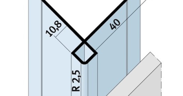 Aluminium Facade Corner Profile Without Covered Cutting Edges | Profile ...