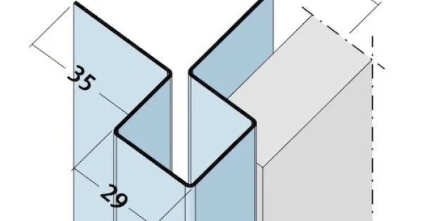 Aluminium Facade Corner Profile Without Covered Cutting Edges | Profile ...