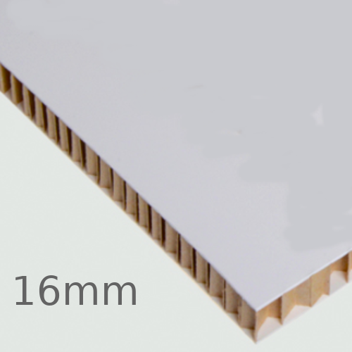 16mm Ultra Board 3D White 2440mm x 1220mm | Recycled Paper Honeycomb Core